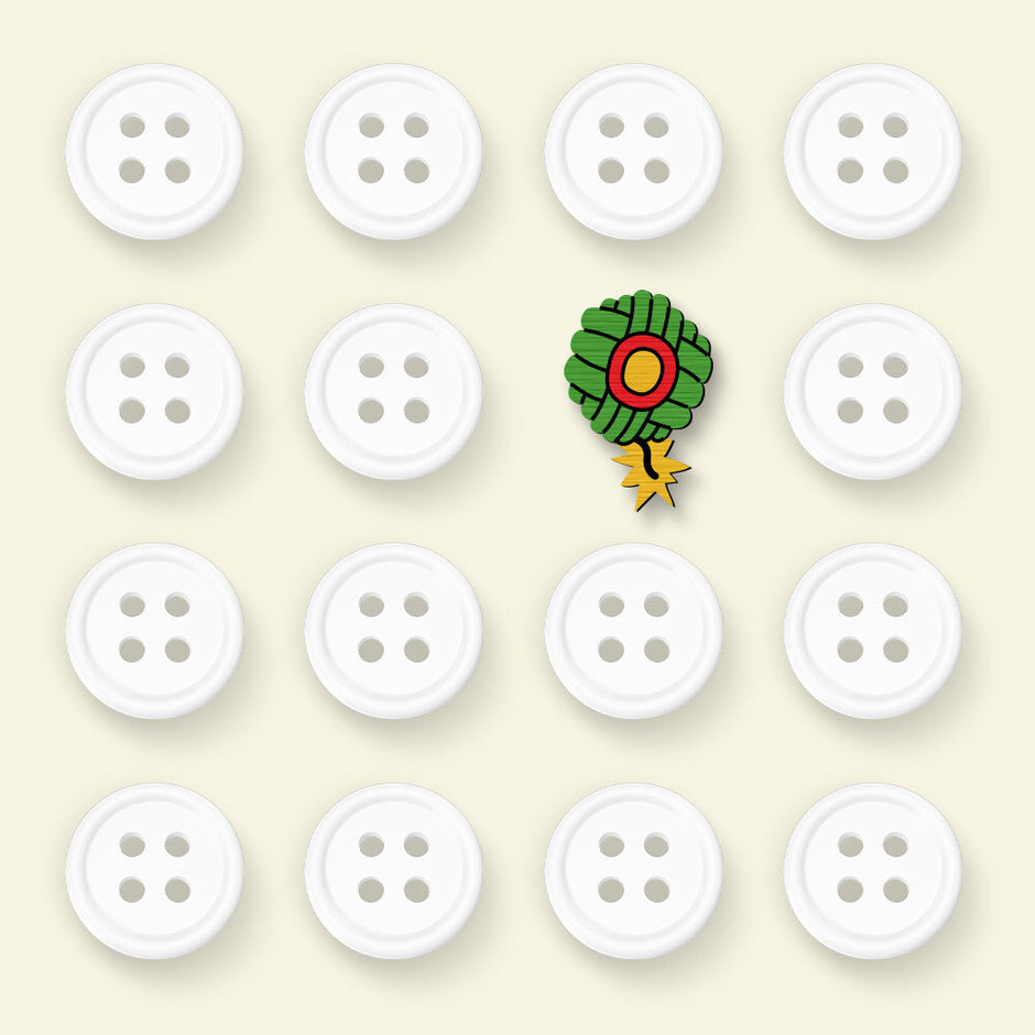 Hand Painted Unbuttons – Say it with a Pin