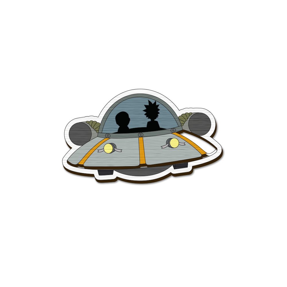 Rick & Morty UFO Magnet – Say it with a Pin