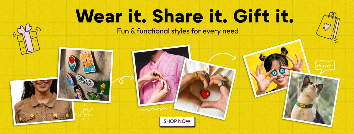 Say it with a Pin-Handcrafted Pins, Magnets & more. Shipping Globally